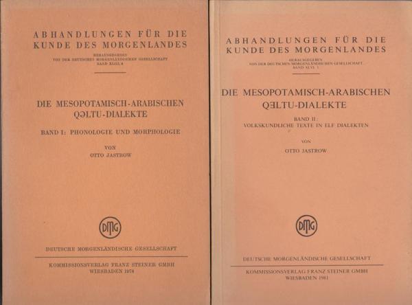 Die Mesopotamisch-Arabischen Queltu-Dialekte(von Otto Jastrow) / 河野書店 ...
