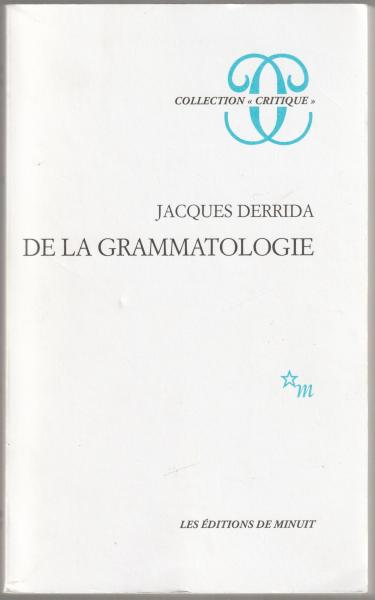 De la grammatologie.(Jacques Derrida) / 古本、中古本、古書籍の通販は「日本の古本屋」