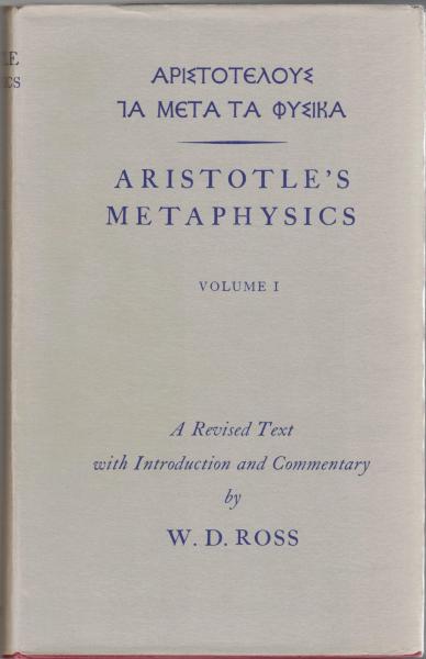 Aristotle's Metaphysics(W.D. Ross) / 古本、中古本、古書籍の通販は「日本の古本屋」