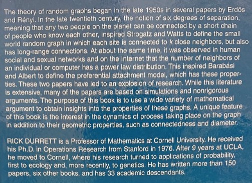 【数学洋書】Random Graph Dynamics(Rick Durrett) / 吉岡書店 / 古本、中古本、古書籍の通販は「日本の古本屋」