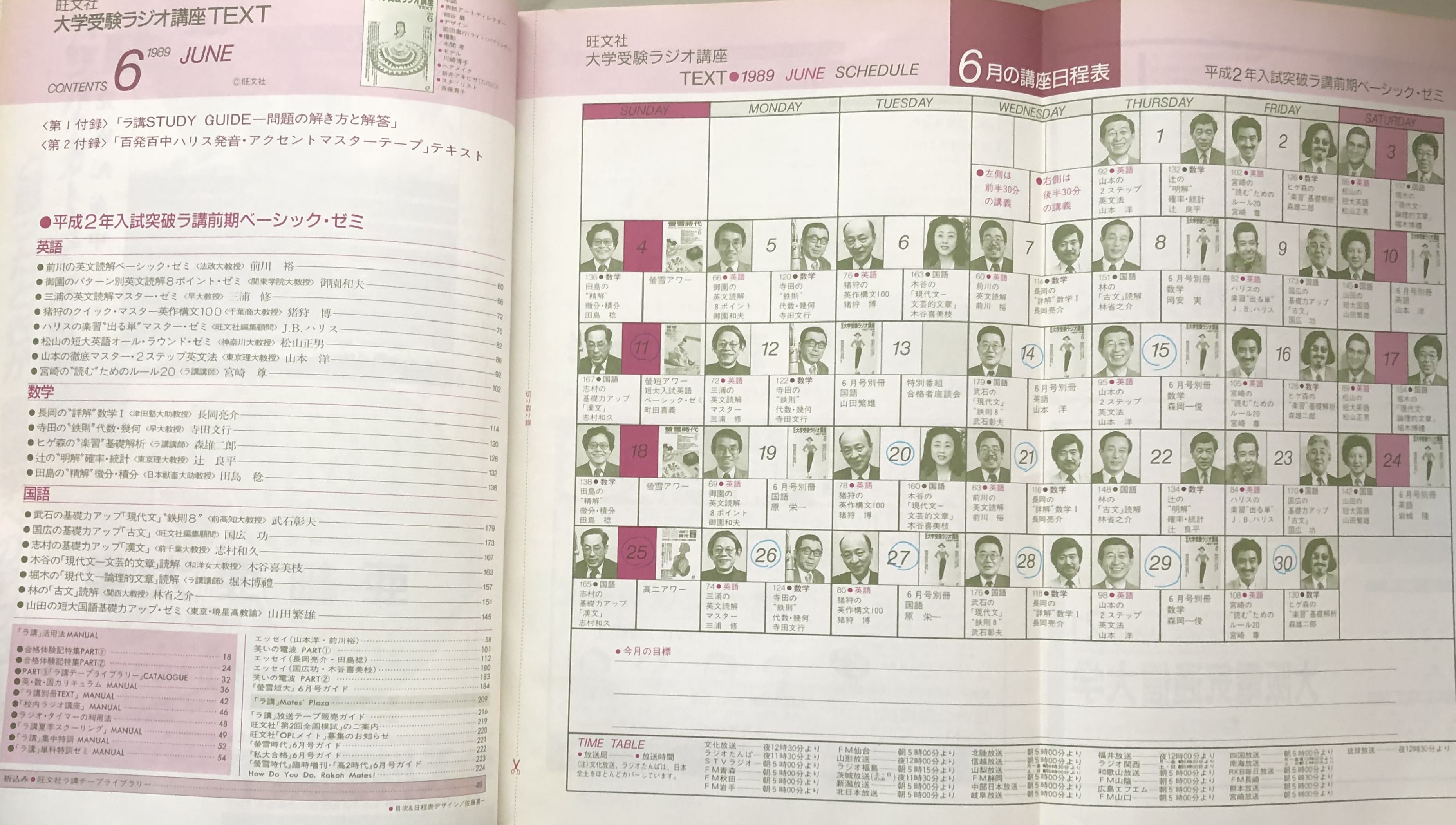 旺文社大学受験ラジオ講座text 1989年6月号 中山行雄 編集人 富士書房 古本、中古本、古書籍の通販は「日本の古本屋」